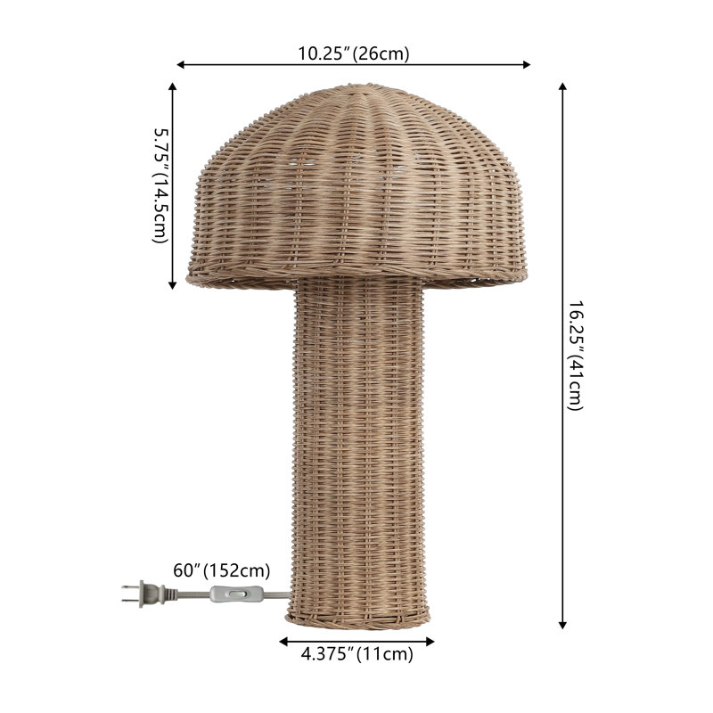 Joss & Main Pearson Wicker/Rattan Table Lamp | Wayfair