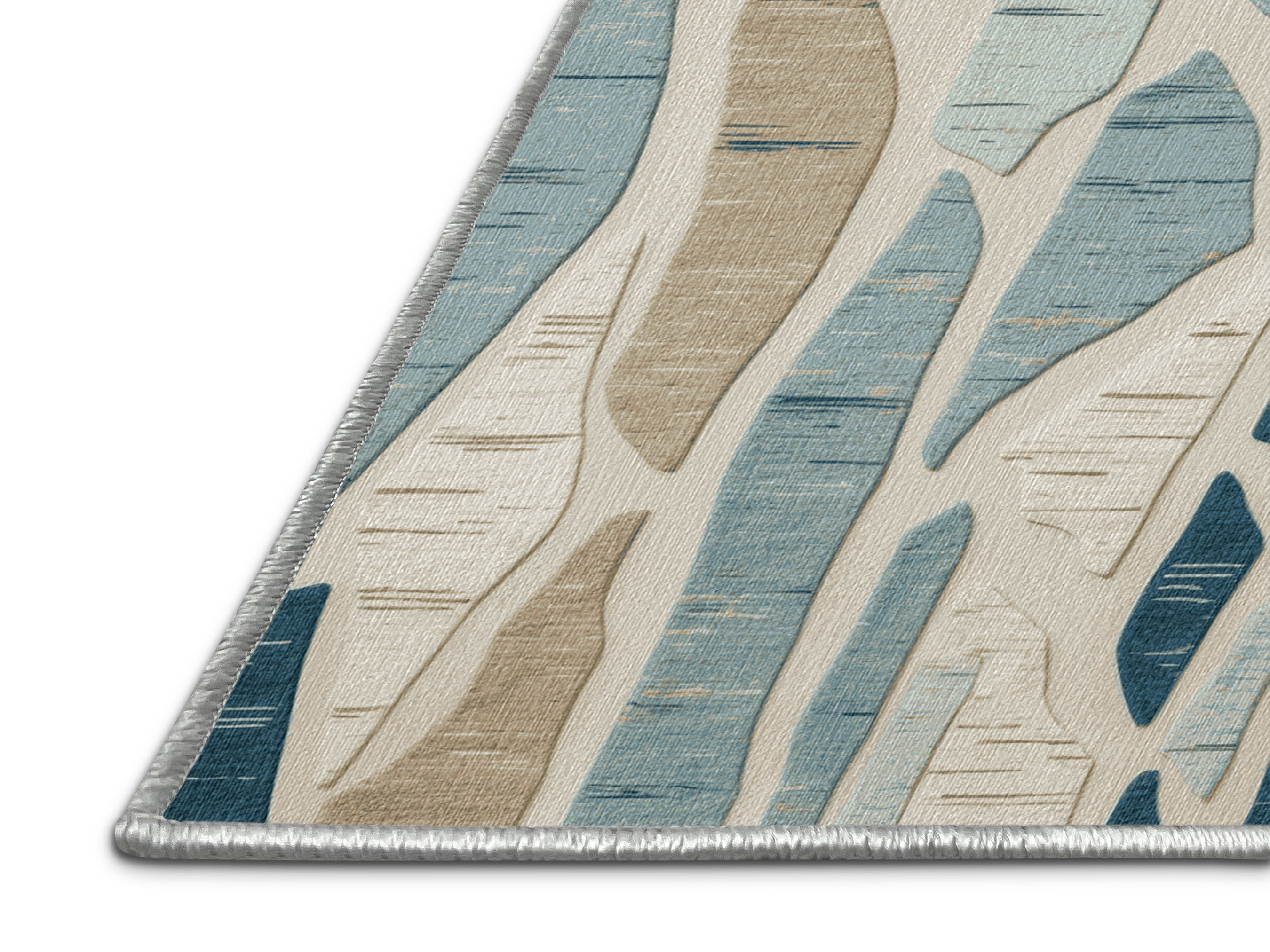 Rosecliff Heights Washable Coastal Fragments Coastal Area Rug | Wayfair