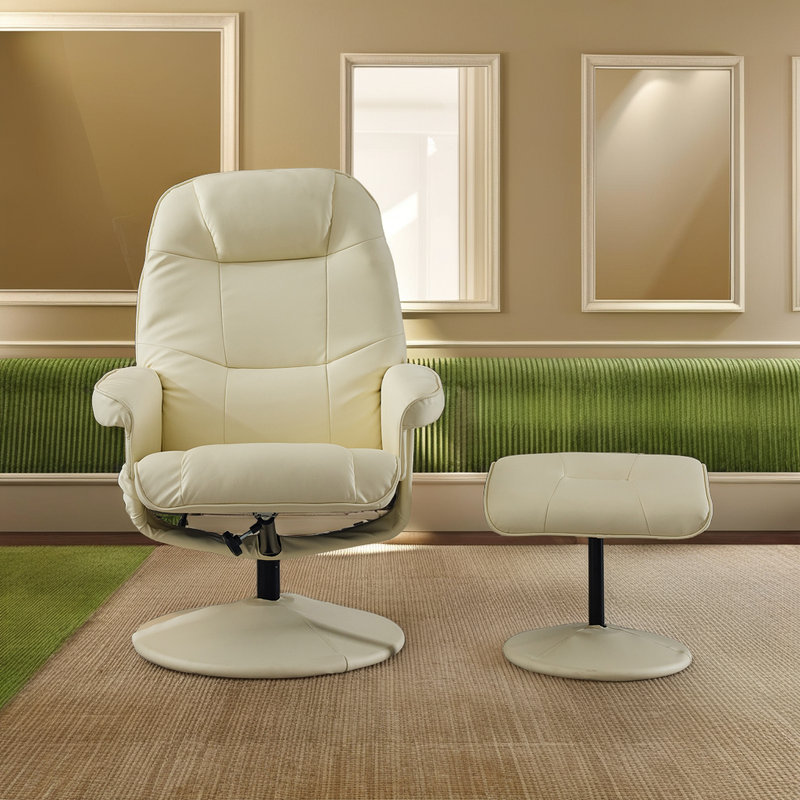 NFusion Swivel Recliner Chair with Ottoman – 360° Rotation – Remote ...