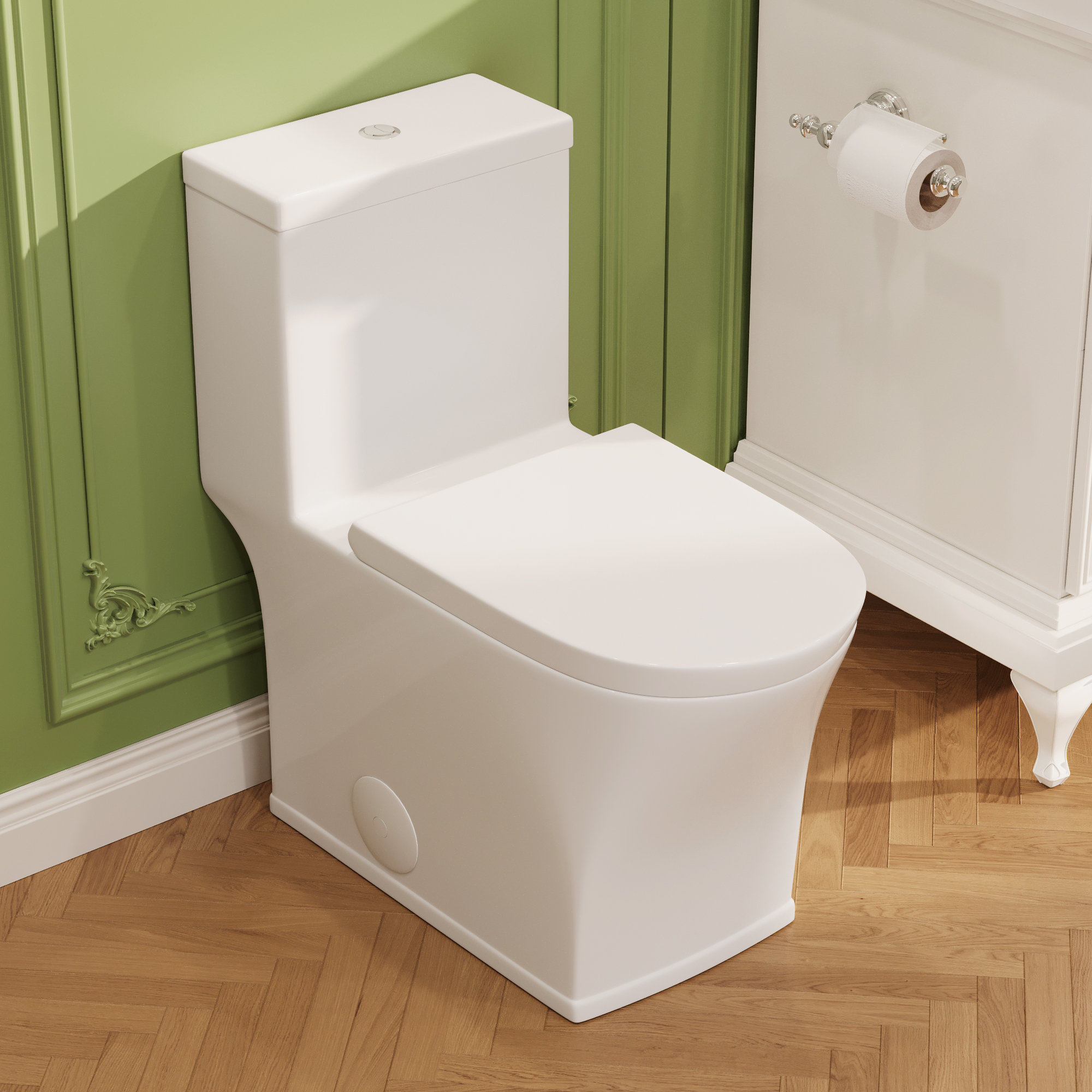 DeerValley One Piece Toilet For Bathroom, Dual Flush Modern Toilet, 12 ...