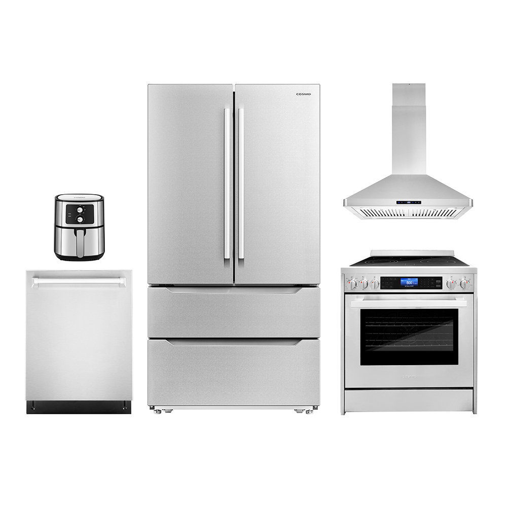 Cosmo 5 Piece Kitchen Package with 30" Freestanding Electric Range 30 ...