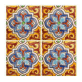 Casablanca Market Mediterranean 4" x 4" Ceramic Carthage Decorative ...