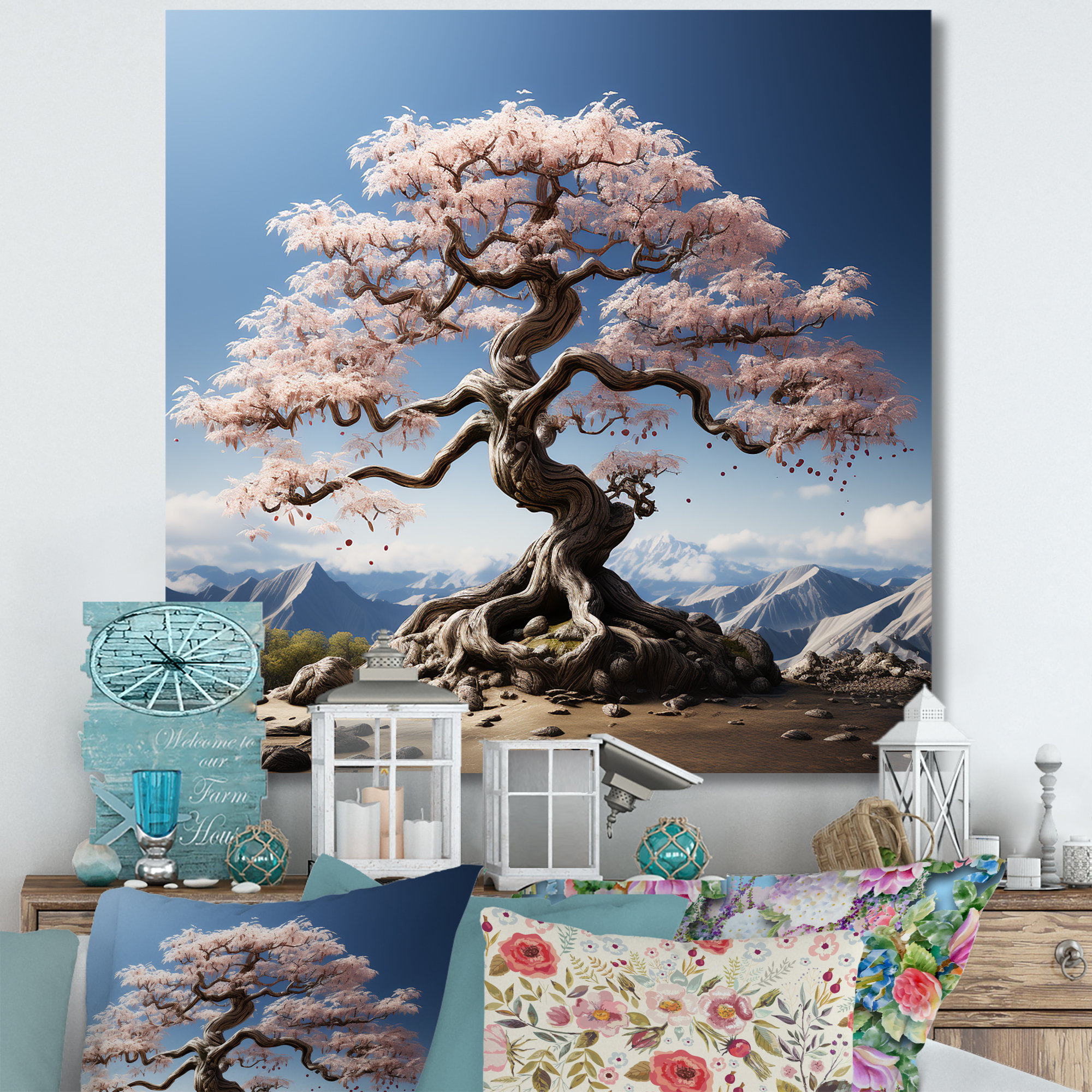 Ebern Designs Bonsai Maple Tree Framed On Canvas Print | Wayfair