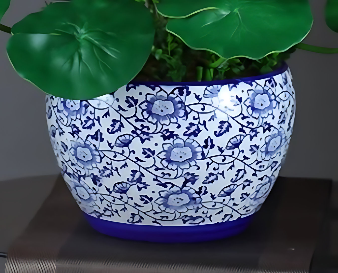 Padise Epoch Simulated Leaves Silk Lotus Centerpiece in Planter | Wayfair