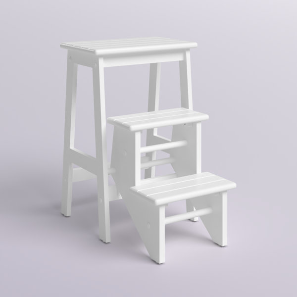 Laurel Foundry Modern Farmhouse Danyell 3 - Step Wood Folding Ladders ...