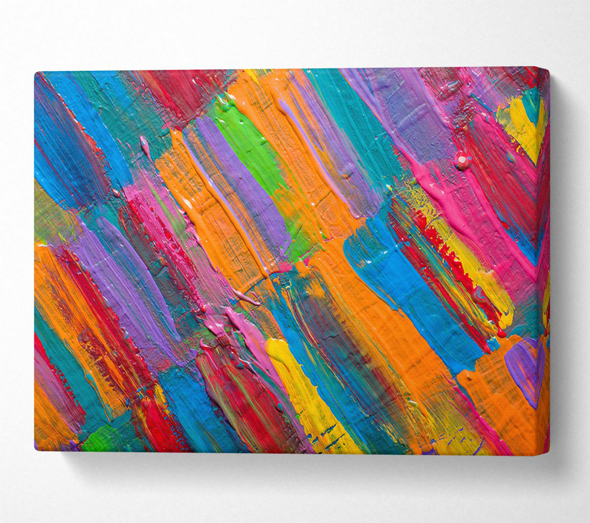 Metro Lane Thick and Runny Brush Strokes - Wrapped Canvas Painting ...