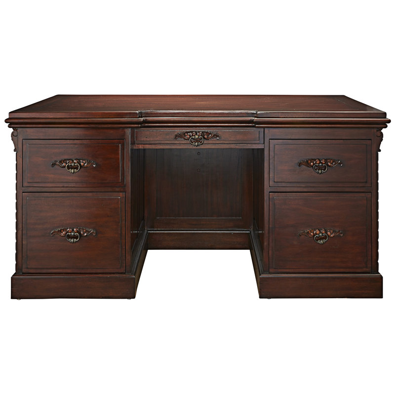 Design Toscano Lord Raffles Lion 63" Executive Desk | Wayfair