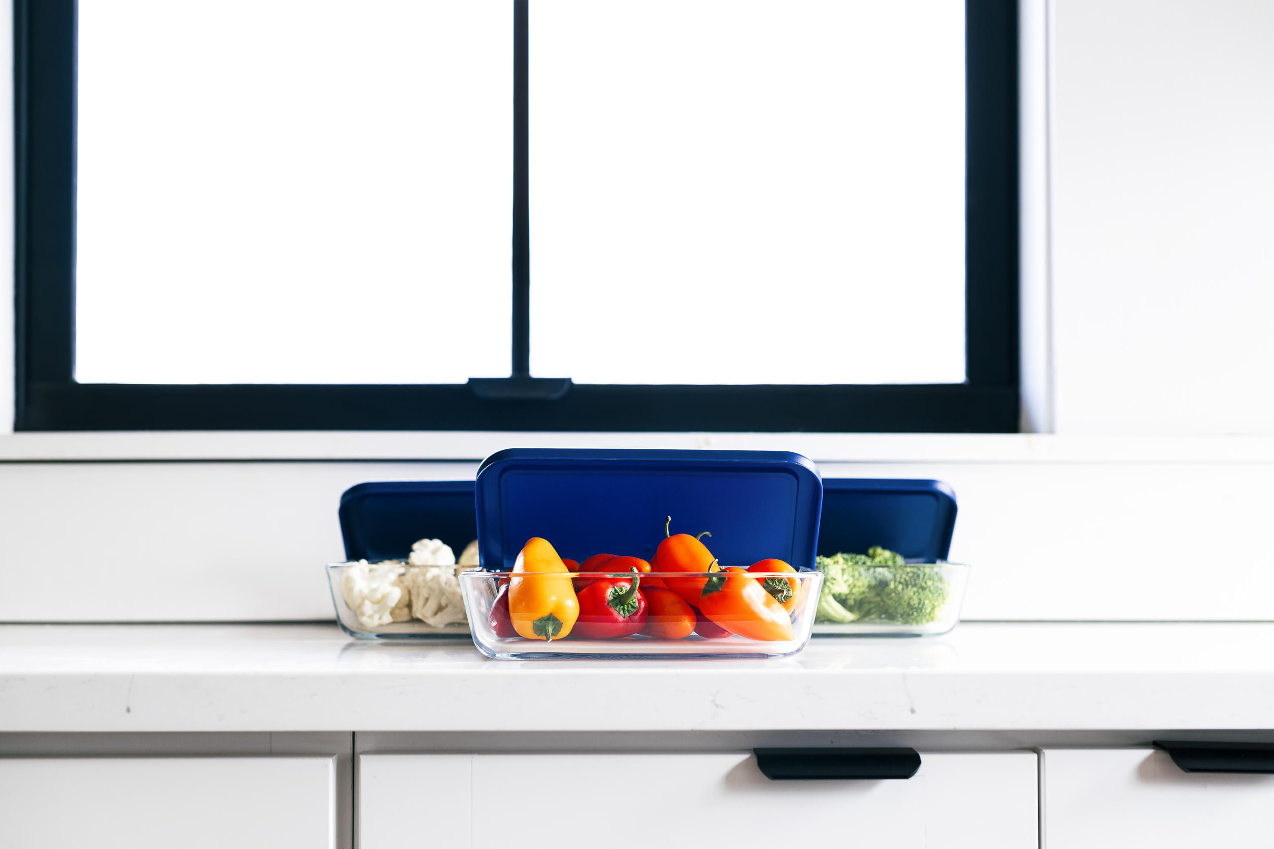 Prep & Savour Glass Food Storage Containers - 12-Piece (6 Containers ...