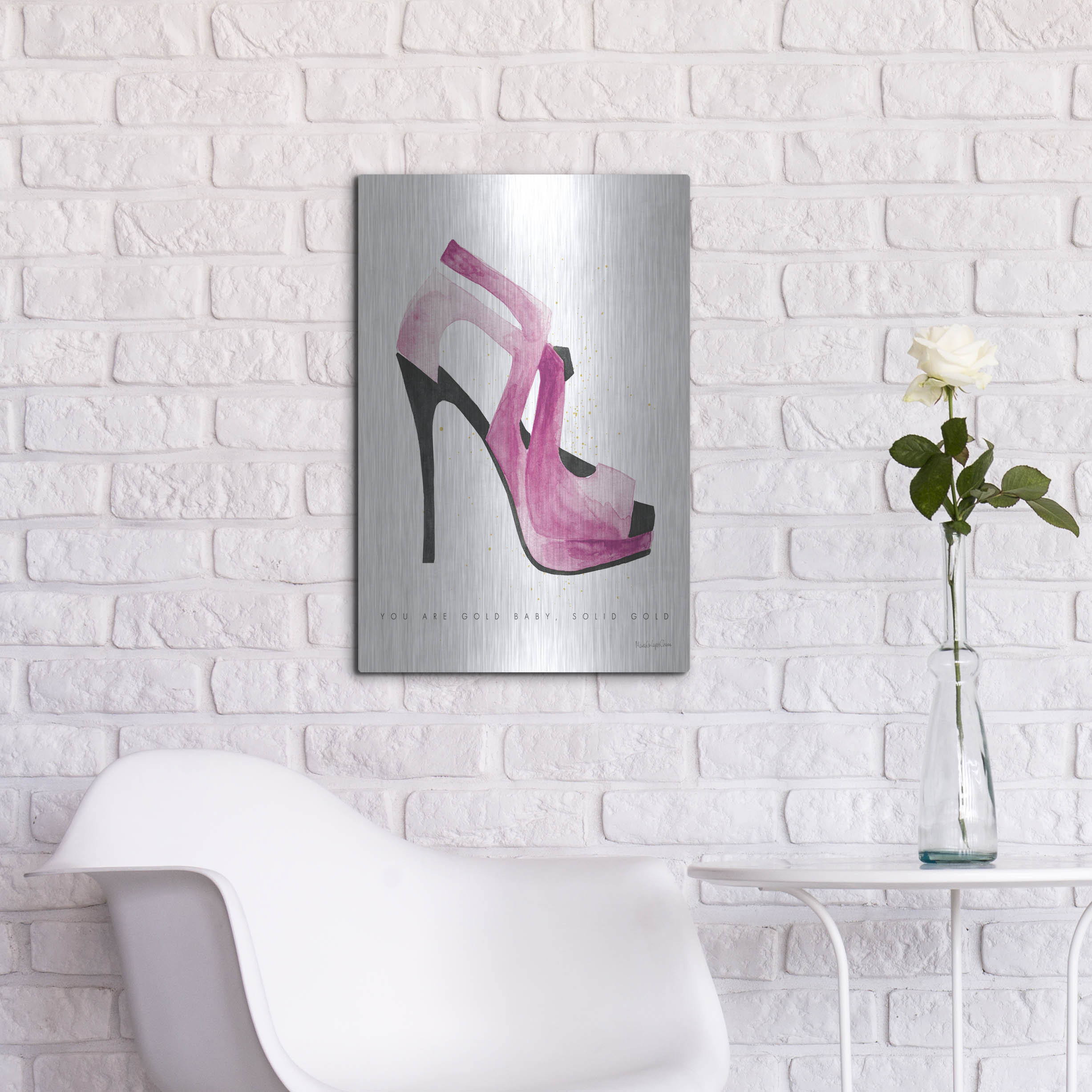 Mercer41 'Glitz And Glam V2 Pink' by Mercedes Lopez Charro Wall Art ...
