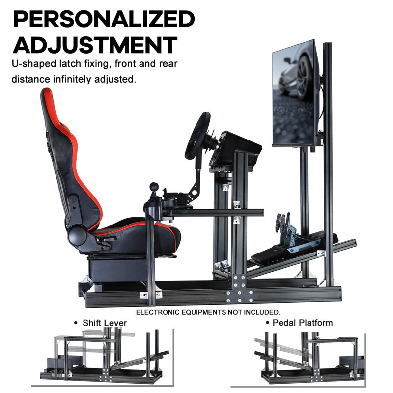 Anman Aluminum F1 Racing Simulator CockpitFit Logitech G29 Thrustmaster ...