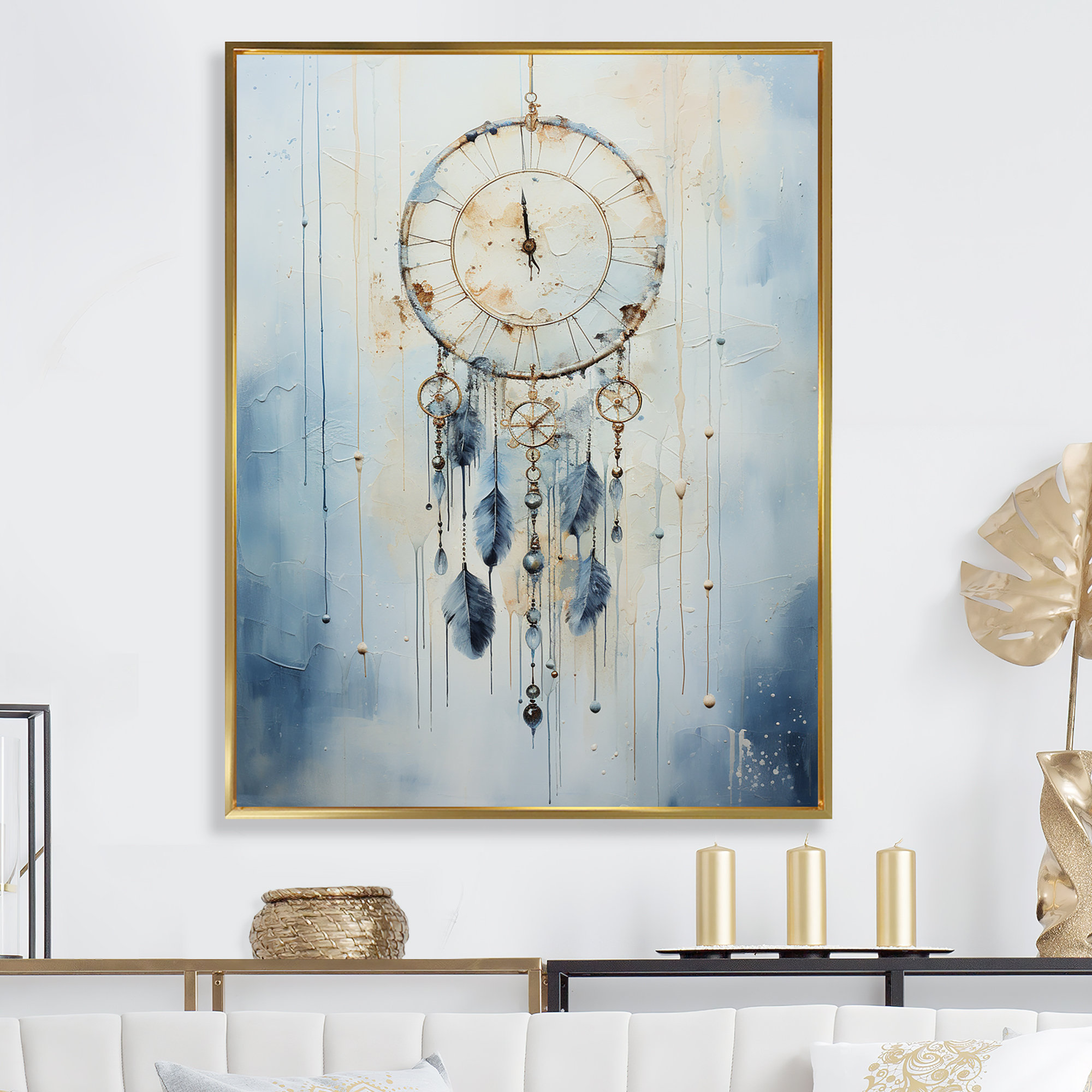 Bungalow Rose Threads Of Dreams Blue Dreamcatcher III - Dream Catcher ...