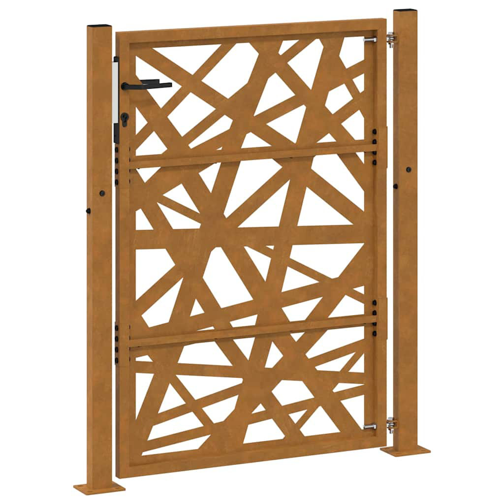 Vidaxl Patio Gate Weathering Steel Light Design | Wayfair