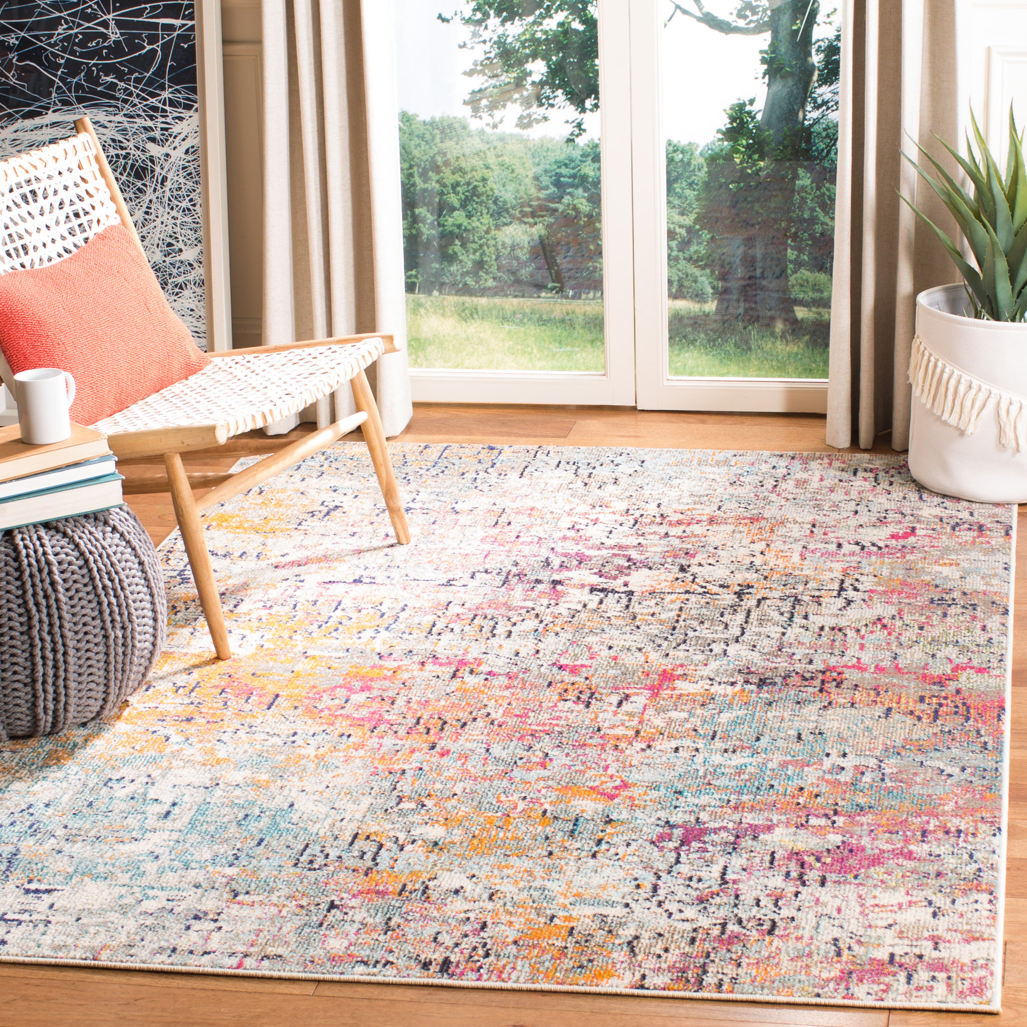 Pink and gray rug store