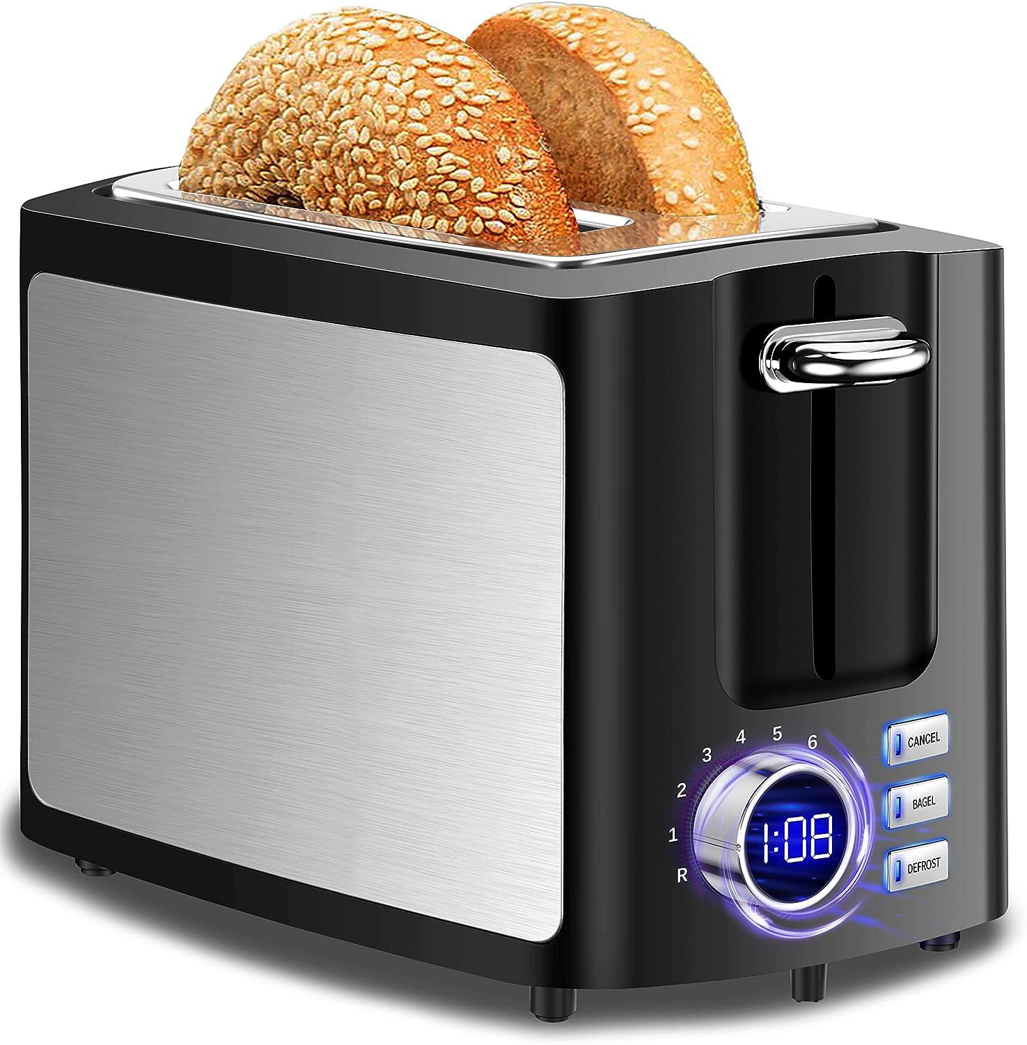 MODERN WALLS LLC Toaster 2 Slice Wide Slot Toaster Best Rated Smart ...