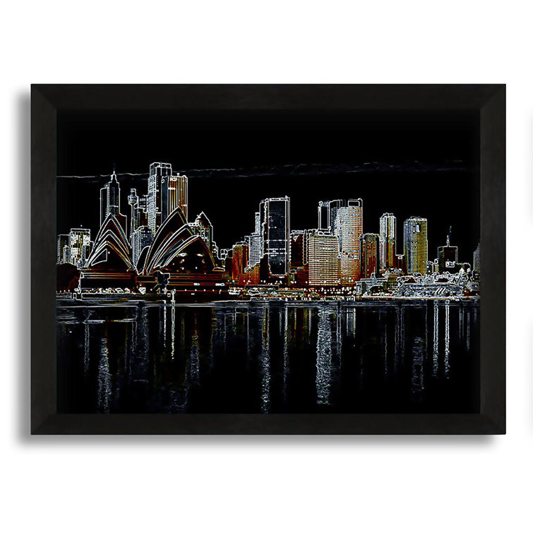 Ebern Designs Sydney Skyline Opera House Psychedelic - Single Picture ...