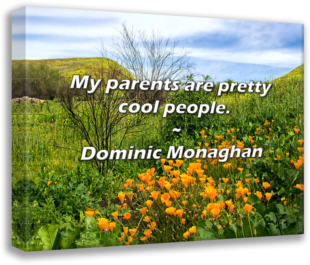 Latitude Run® Dominic Monaghan Quote: My parents are pretty cool people ...