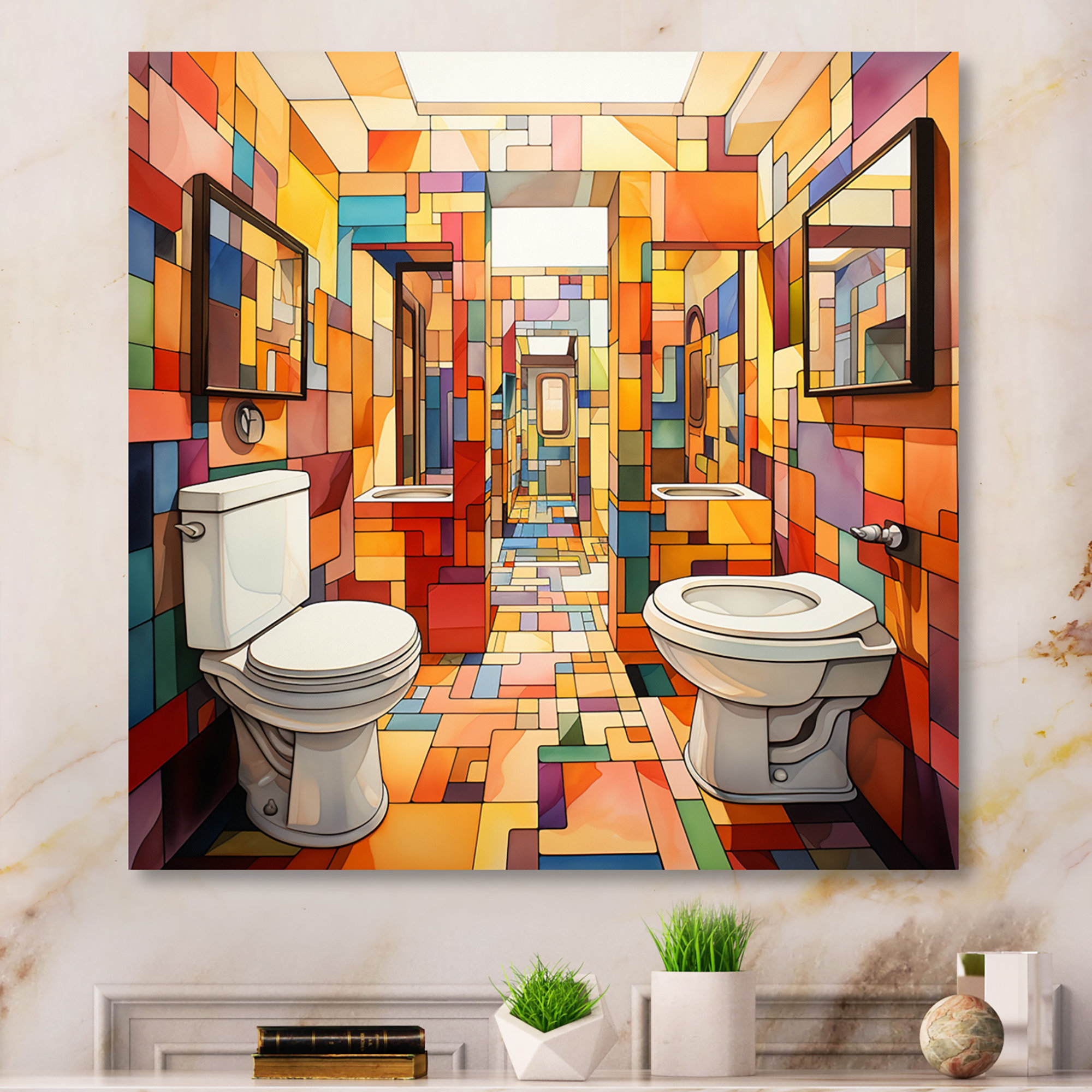 Winston Porter Toilet Playful Patterns II - Print | Wayfair