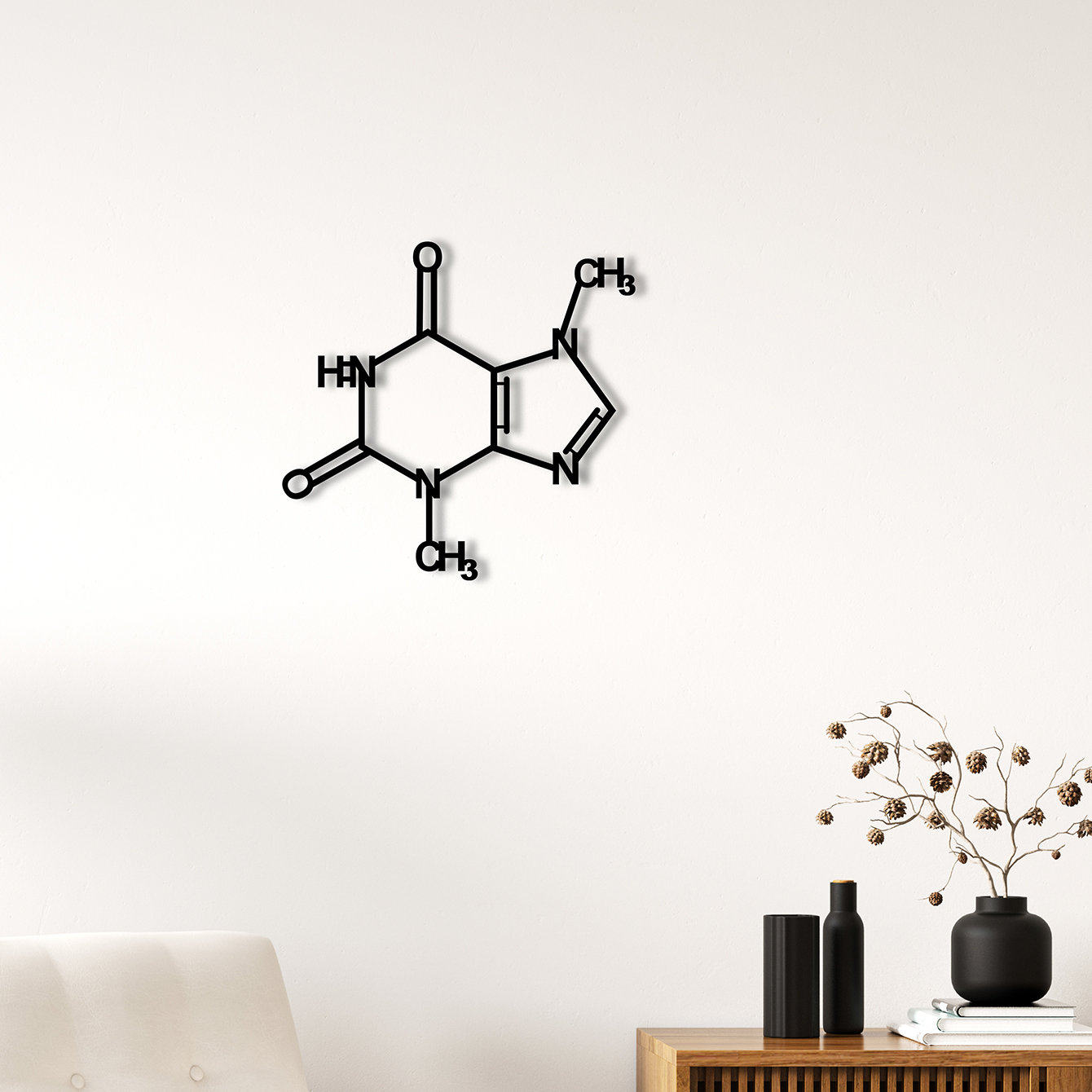 Trinx 274-Testosterone Molecule Metal Wall Art | Large Molecule ...
