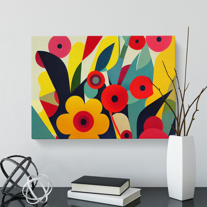 Marlow Home Co. Amazing Abstract Flowers - Wrapped Canvas Print ...