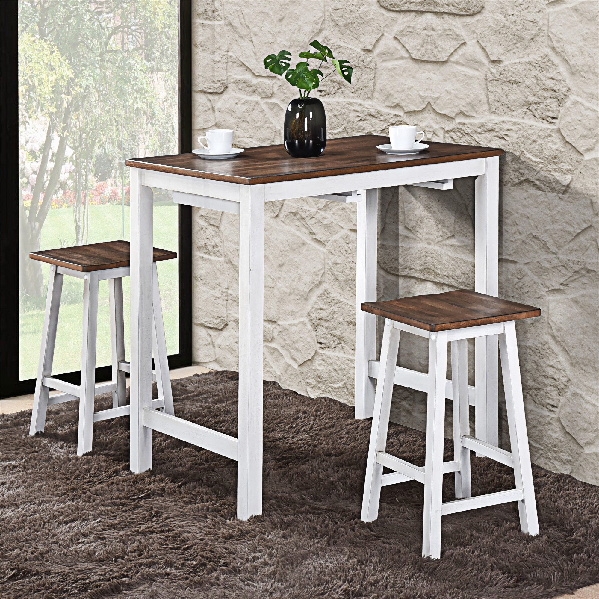 Lark Manor™ 3 Pieces Counter Set Hanging Stool Easy To Clean For Small ...