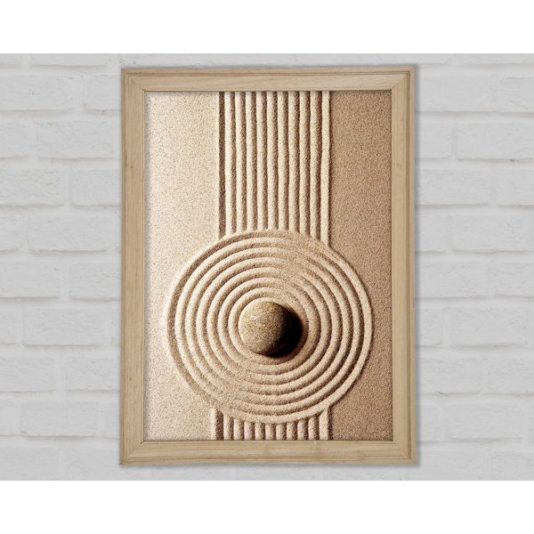 Bright Star Circular Sand Script Zen - Single Picture Frame Print ...