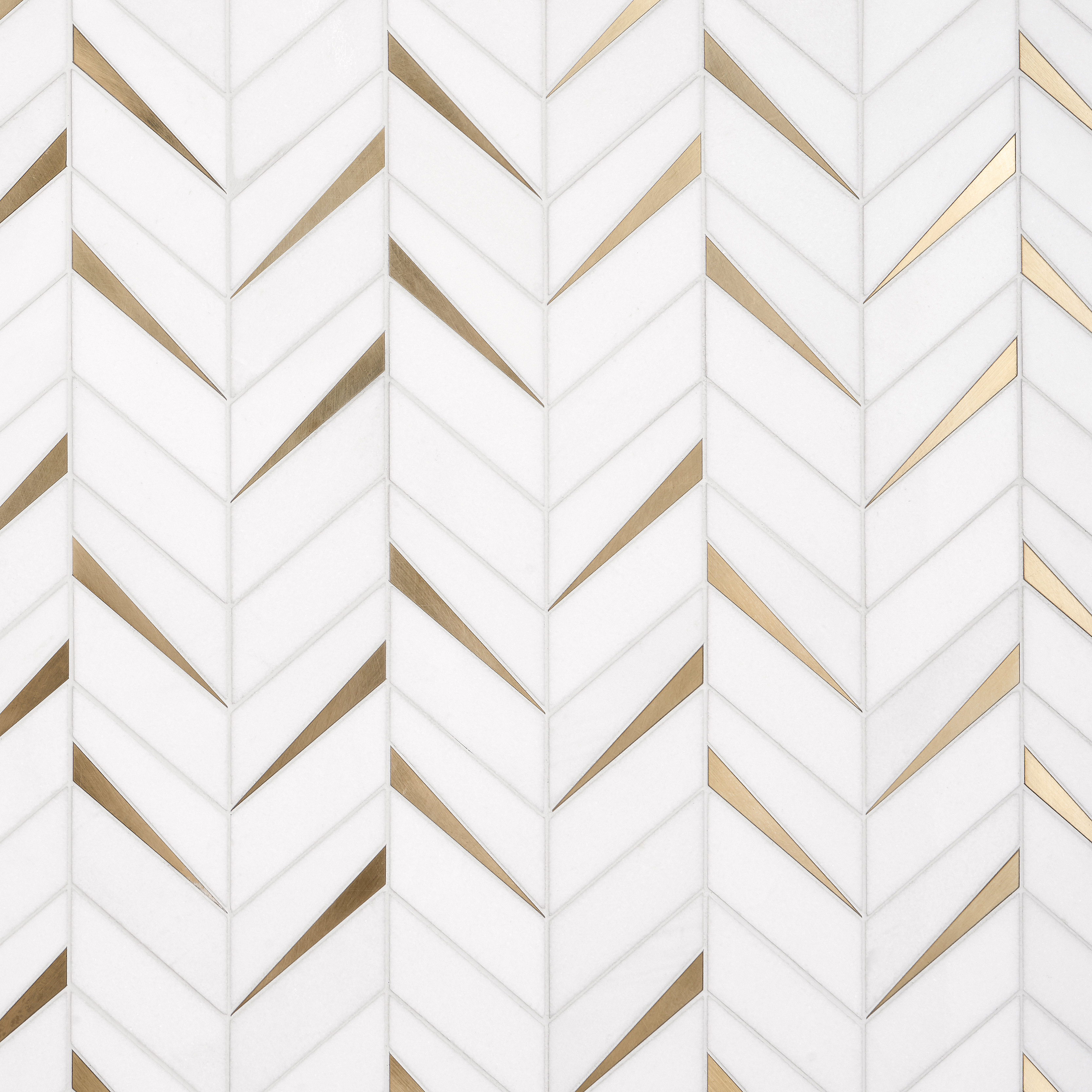 Bond Tile Love Lane 13.3 in. x 10.82 in. Polished Marble and Brass Wall ...