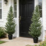 Primrue 6FT Artificial Trees Outdoor UV Resistant, Fake Tree with Full ...