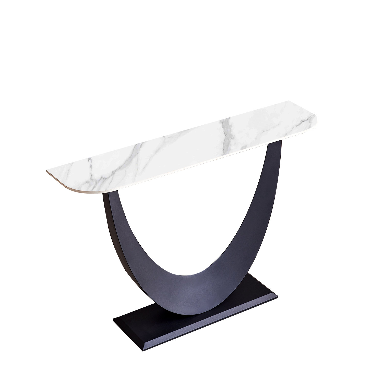 Ivy Bronx Modern Console Table, Exquisite Shape Design, Metal Frame ...