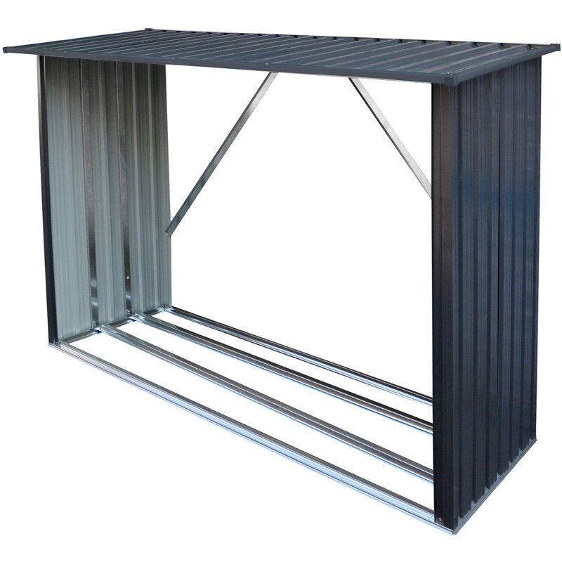 Hanover Galvanized Steel Woodshed Log Rack & Reviews | Wayfair