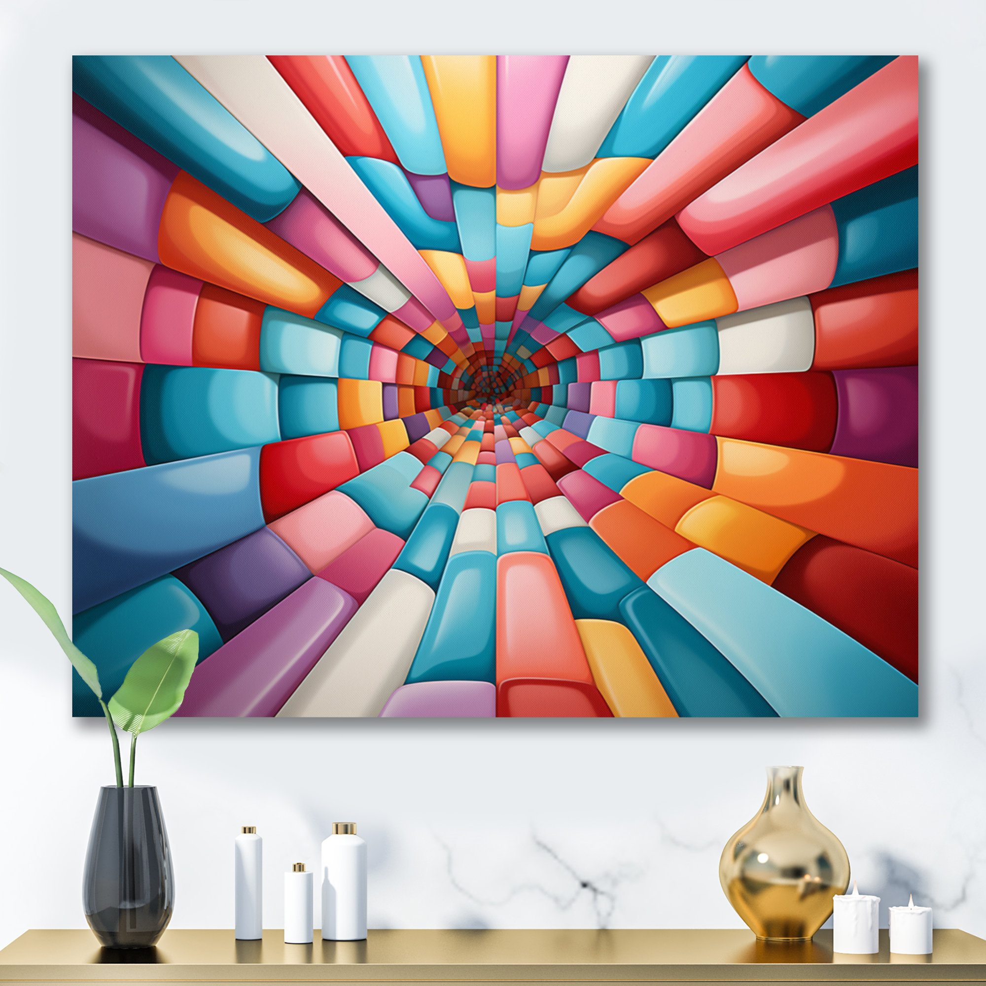 Latitude Run® Op Art Spiral II - Modern Wall Decor - Wayfair Canada