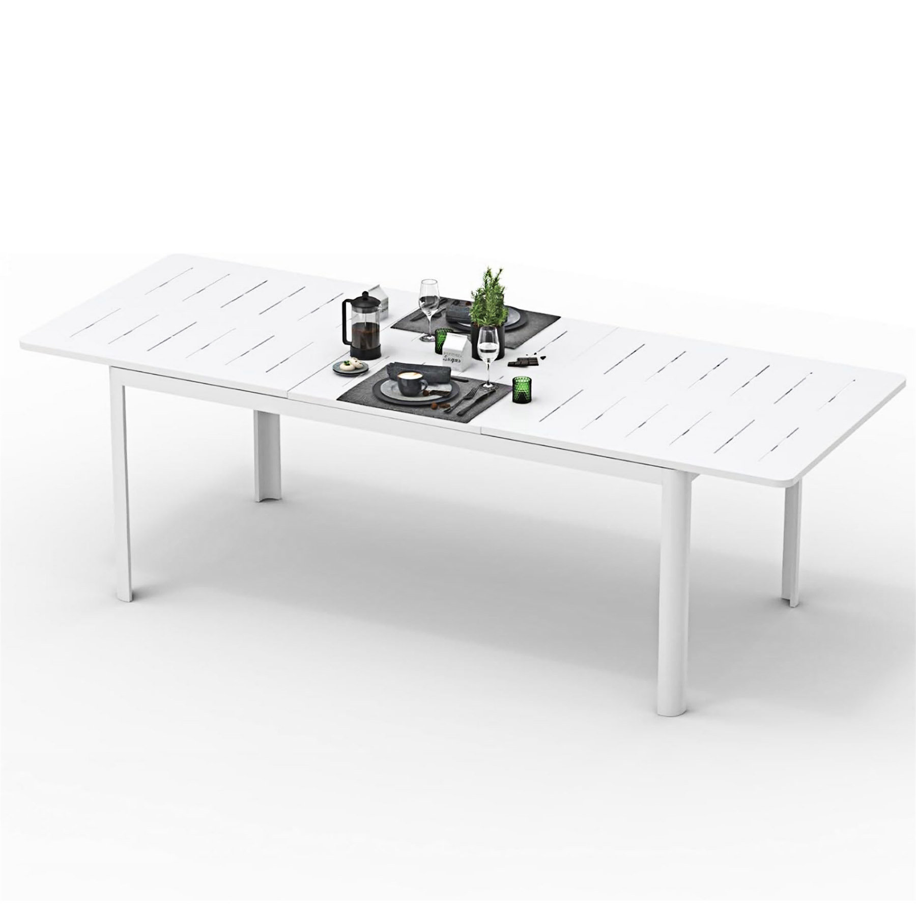 Wrought Studio™ Large Extendable Patio Dining Table | Wayfair