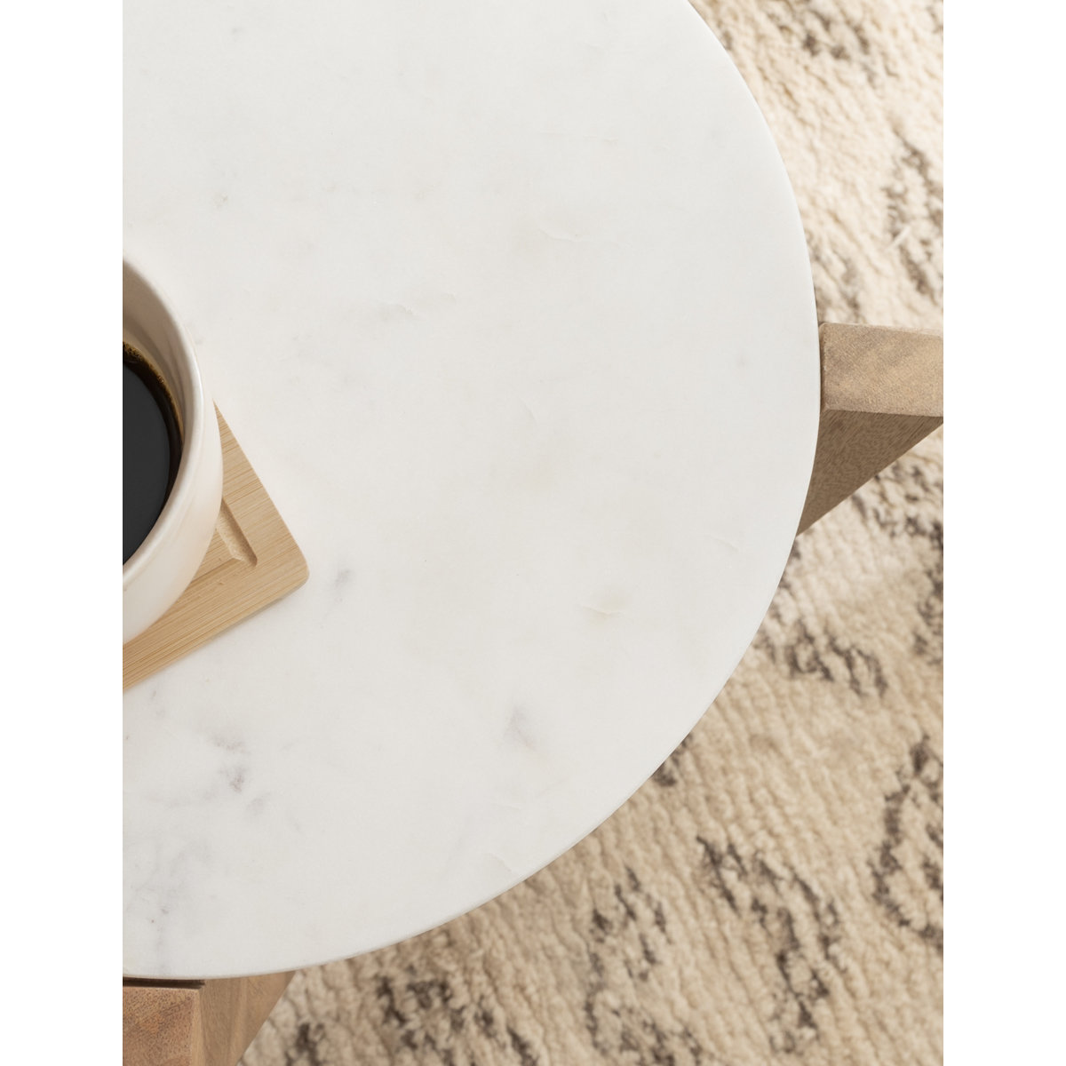 Latitude Run® Round Tiered Marble Side Table | Wayfair