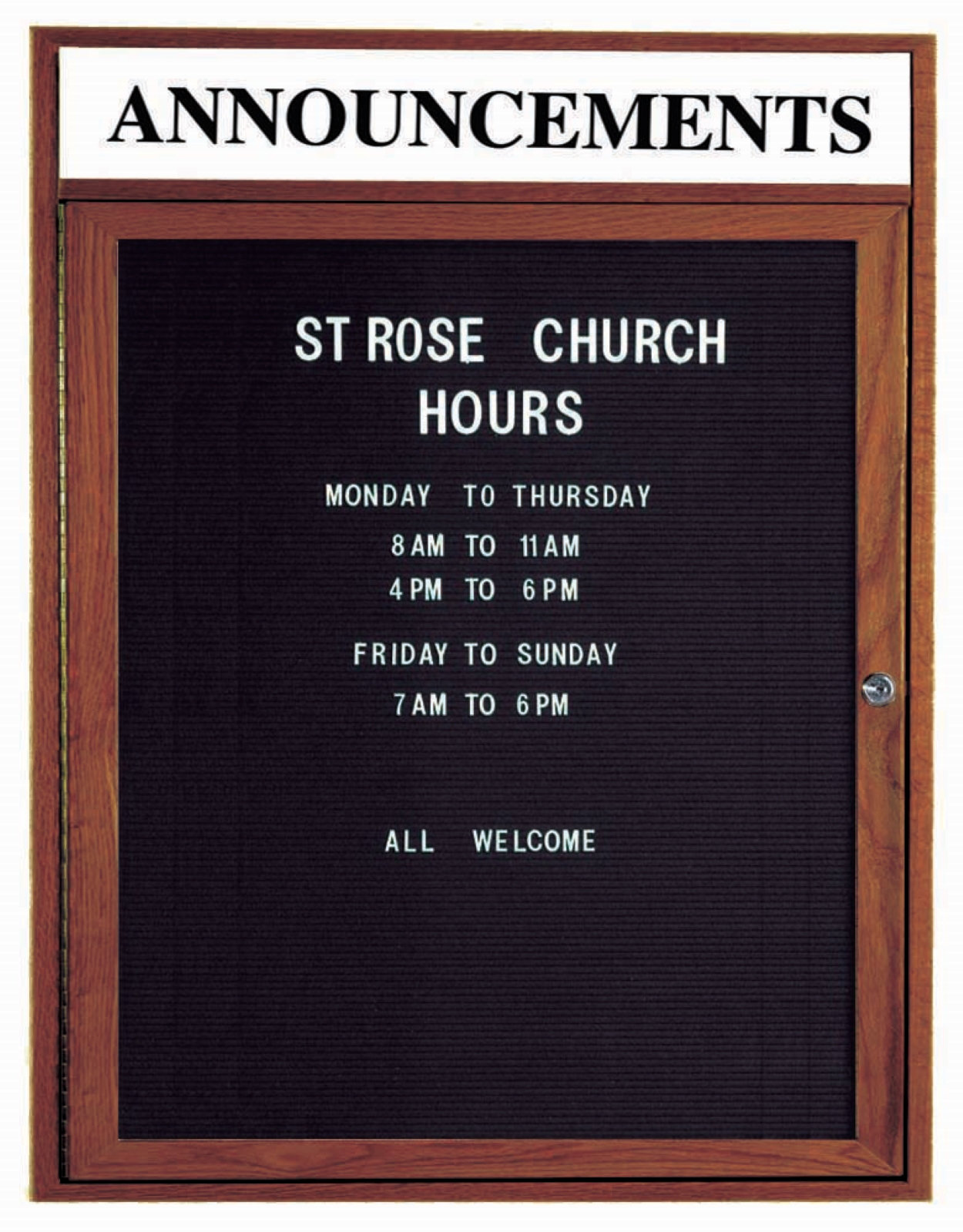 AARCO Changeable Enclosed Wall Mounted Letter Board with Header | Wayfair