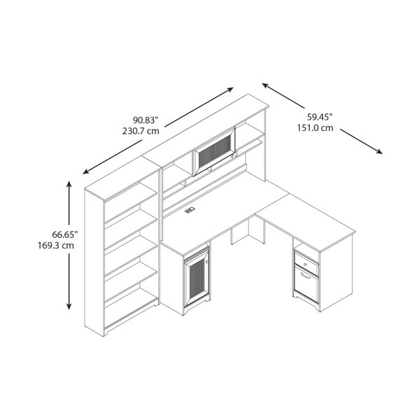 Latitude Run® Shelonda 3 L-Shaped Computer Desk Office Set & Reviews ...