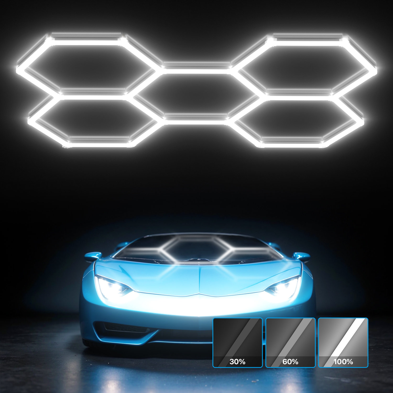 Wrought Studio™ Modern Hexagon LED Ceiling Light, DIY Honeycomb Design ...