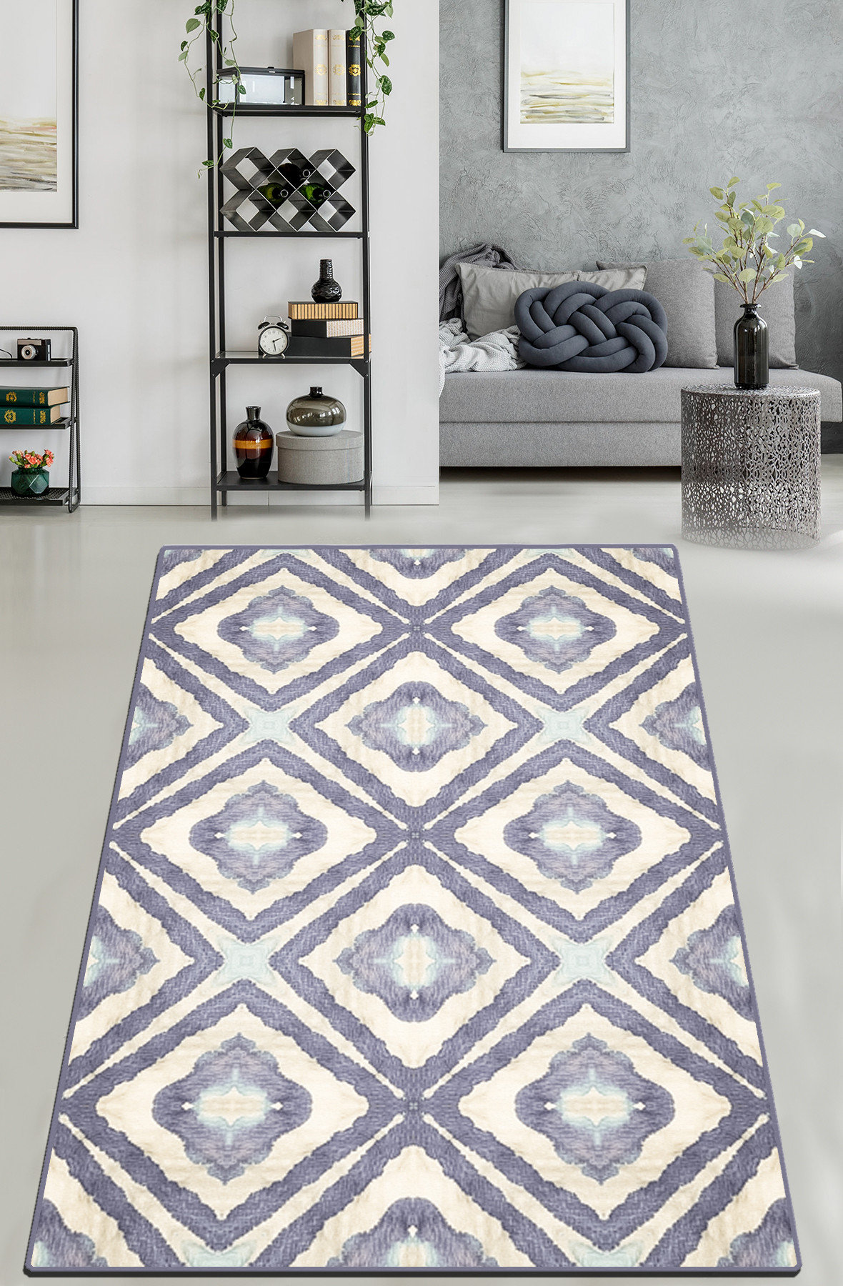 East Urban Home Ransome Geometric Machine Made Power Loom Polyester ...