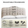 Winston Porter Linen Upholstered Headboard-Modern-Adjustable Height ...