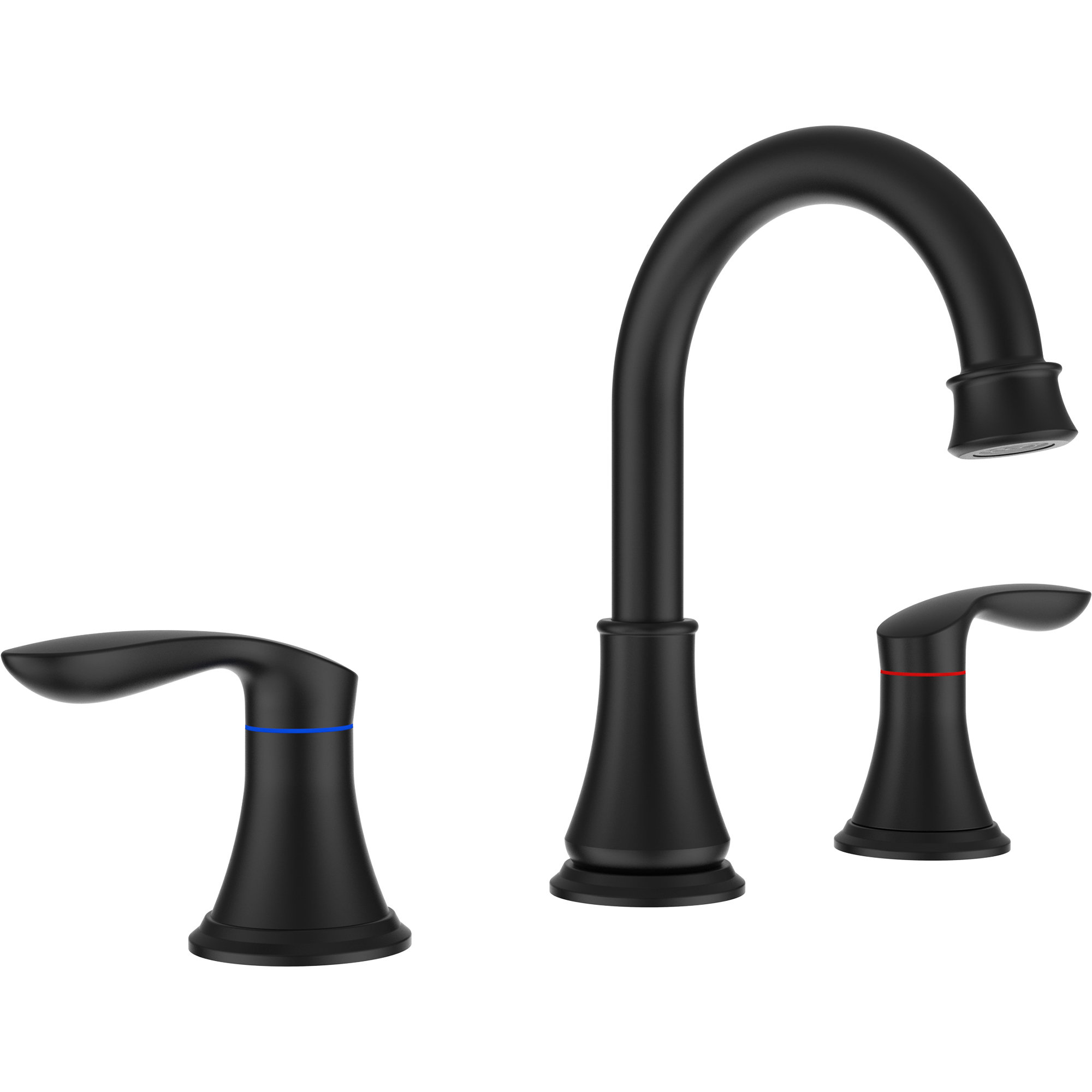 FORIOUS Widespread Faucet Bathroom Faucet with Drain Assembly - Wayfair ...