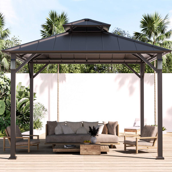 MODERN SHADE OUTDOOR LIVING SPACES Pavillon de jardin permanent en ...