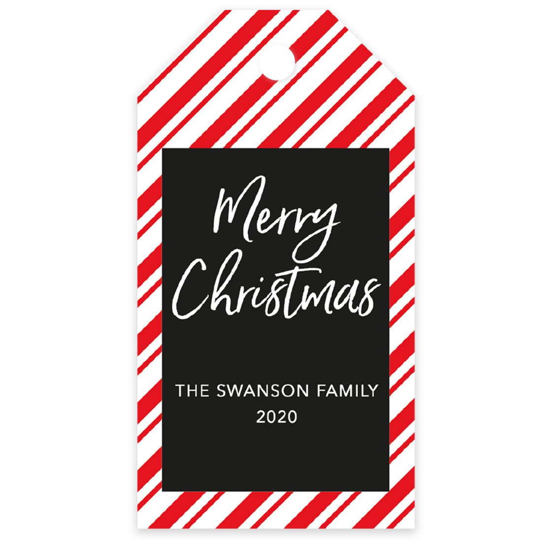 Koyal Wholesale Custom Christmas Gift Tags Candy Cane Stripe Custom ...
