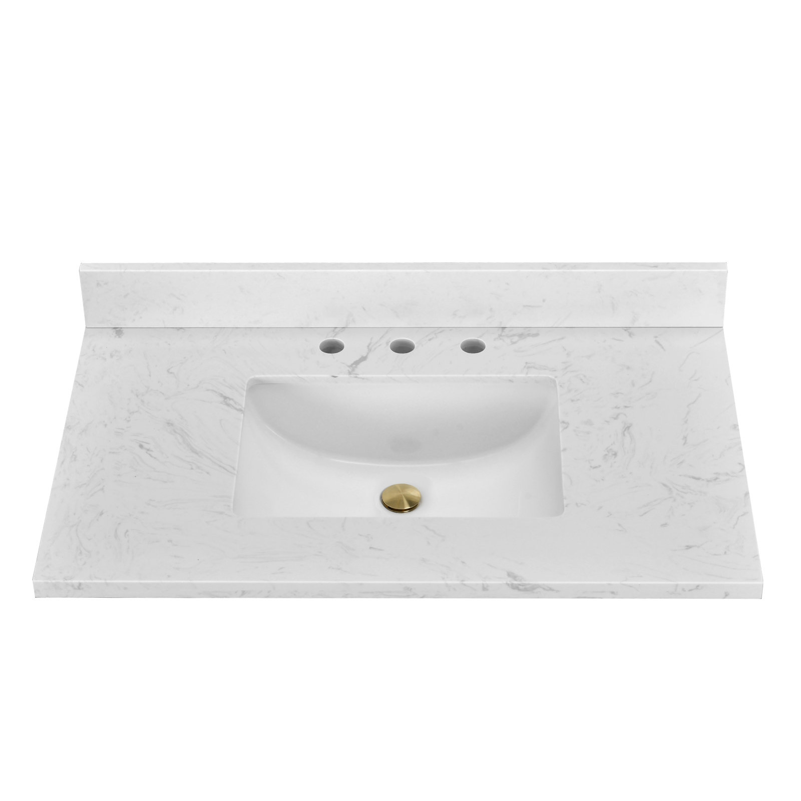 MZH Home 36'' Engineered Marble Single Bathroom Vanity Top With Sink ...