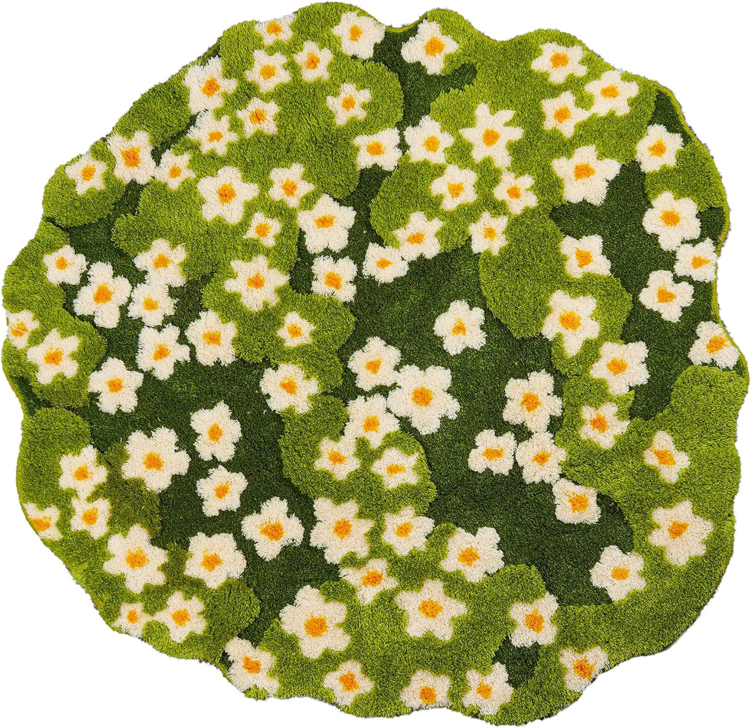 FETLOD 3D Moss Rug Stereo Irregular Rug Flowers Moss Rug For Bedroom ...