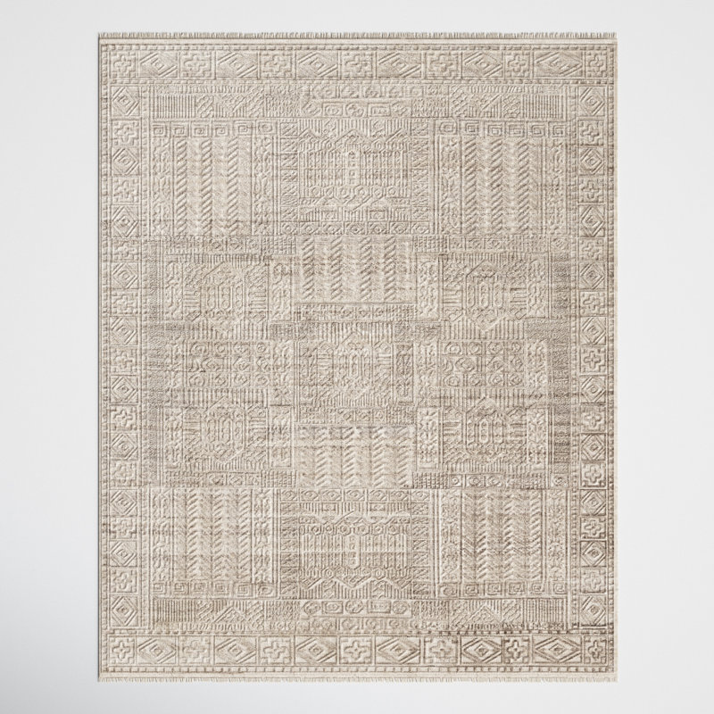 Indrakumar Southwestern Hand-Knotted Beige/Taupe Area Rug & Reviews ...