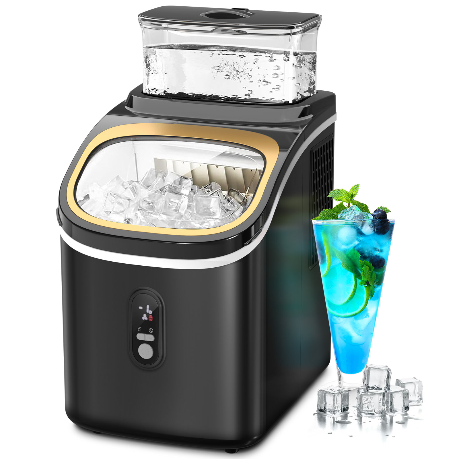 Antarctic Star Nugget Ice Maker Countertop, 26Lbs/Day Pebble Ice Maker ...