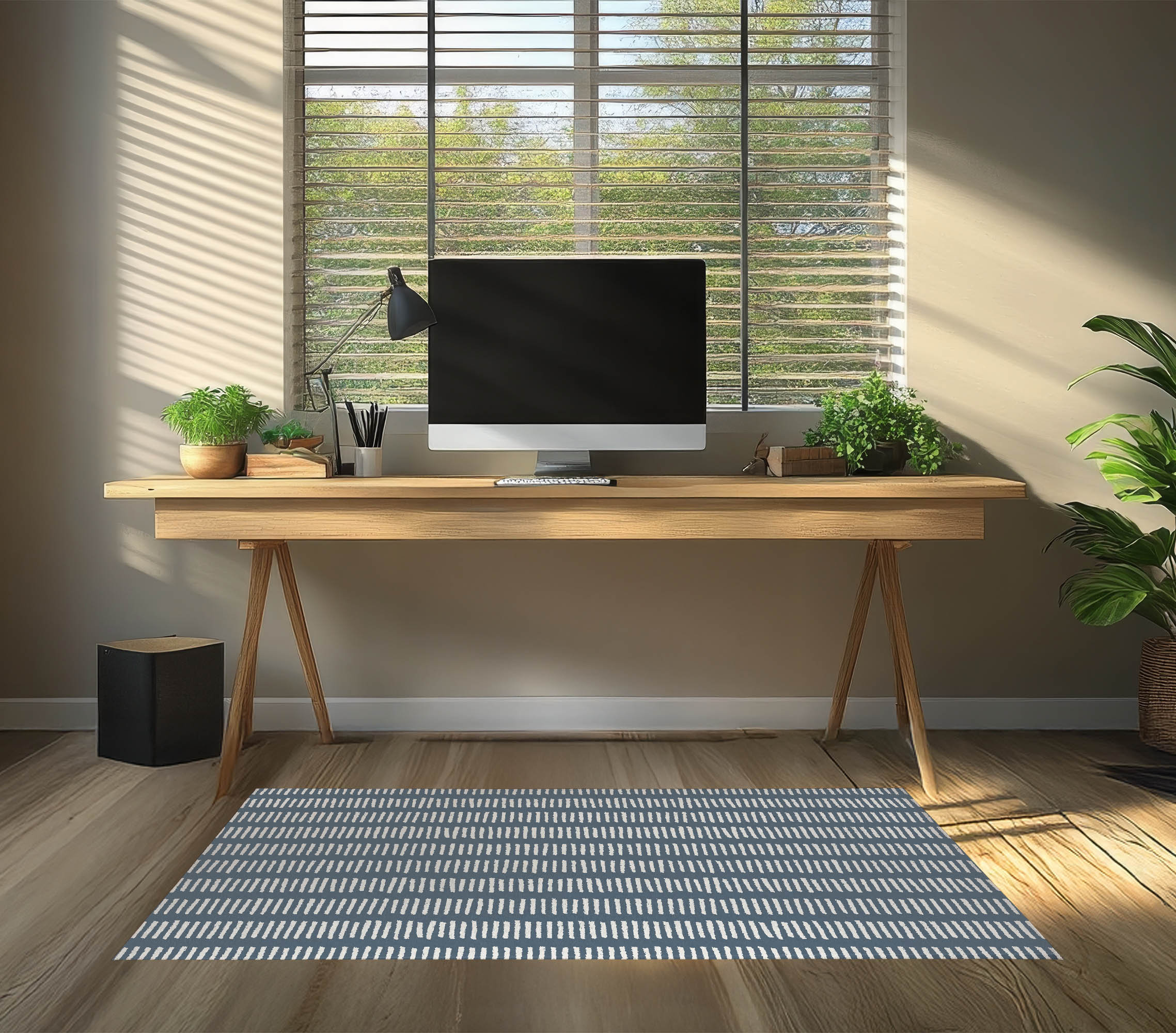 Christopher's Corner Fencing Rows Office Mat | Wayfair