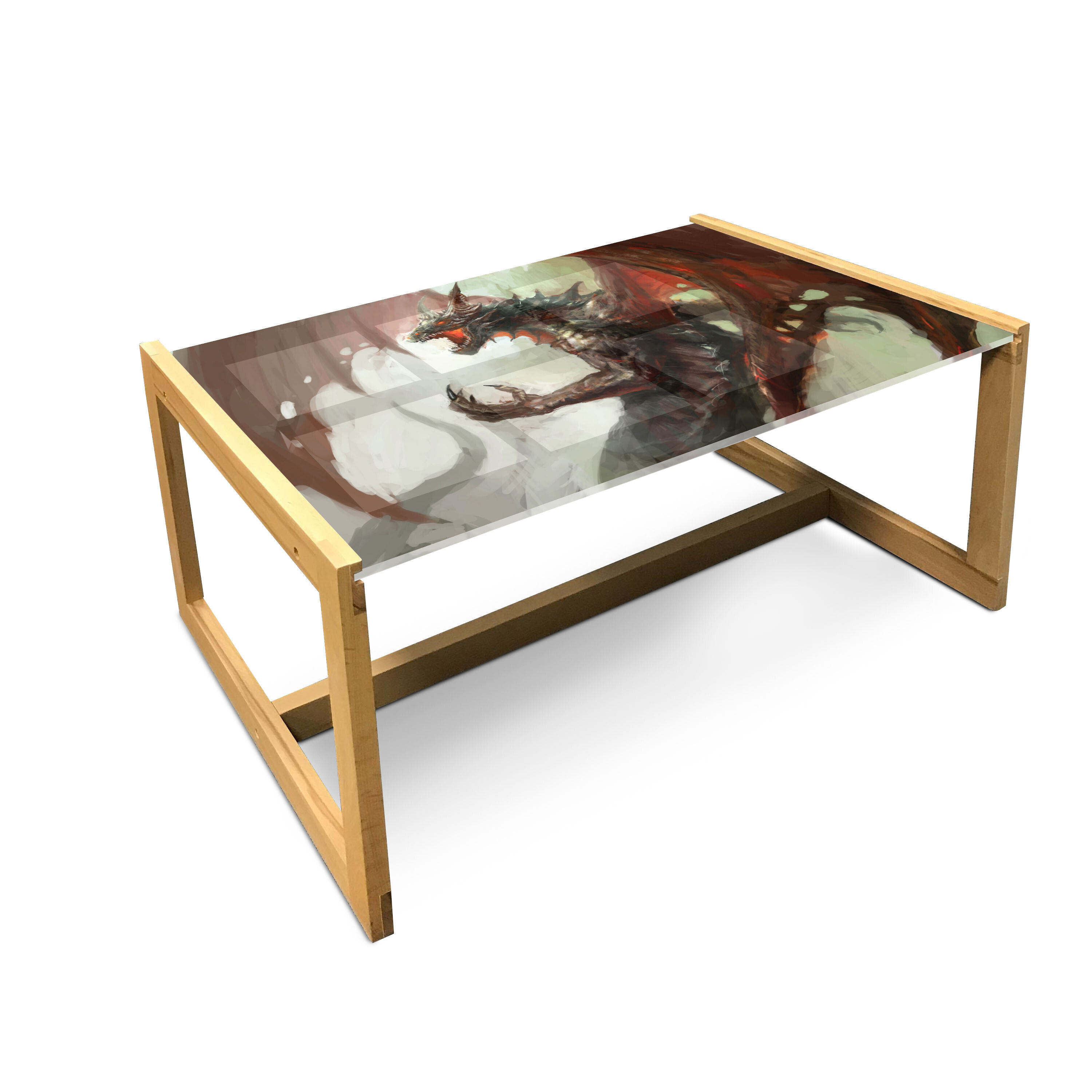 East Urban Home Medieval Coffee Table, Ilustration Of Mythological ...