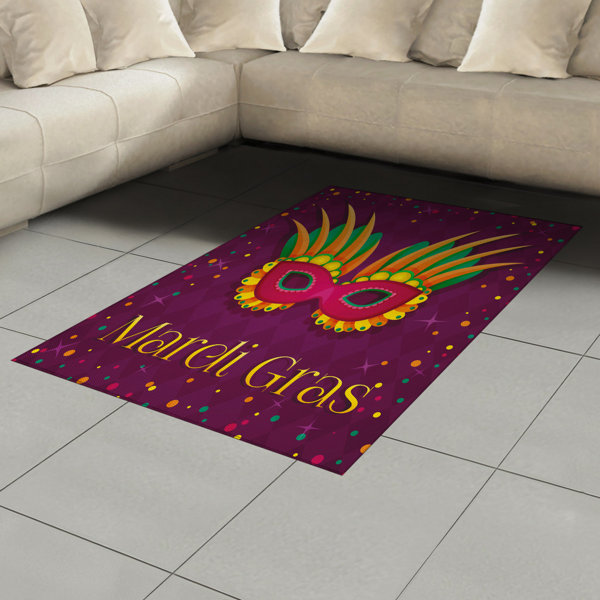 East Urban Home Mardi Gras High Density Long Fiber Poly Threads ...