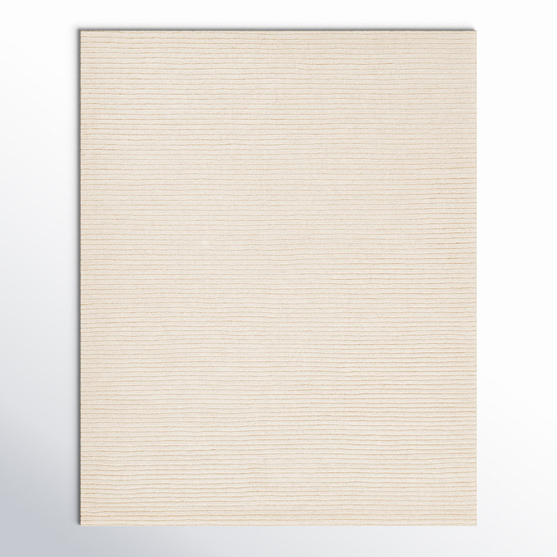 Guiness Solid Color Hand Loomed Wool Area Rug in Beige & Reviews | Joss ...