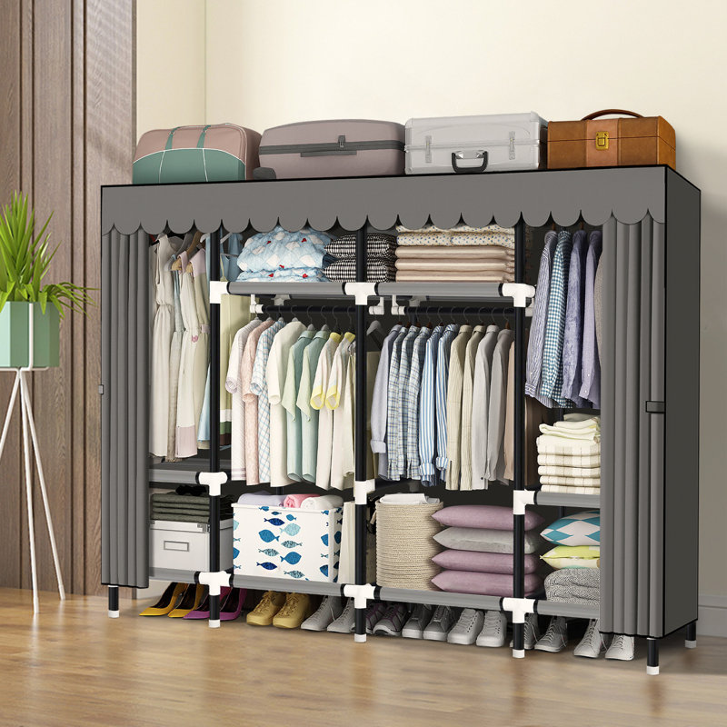 Rebrilliant Aliyonna 79'' Fabric Portable Wardrobe & Reviews | Wayfair