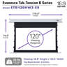 Elite Screens Evanesce Tab-Tension B Series 120" diag. 16:9 Electric ...